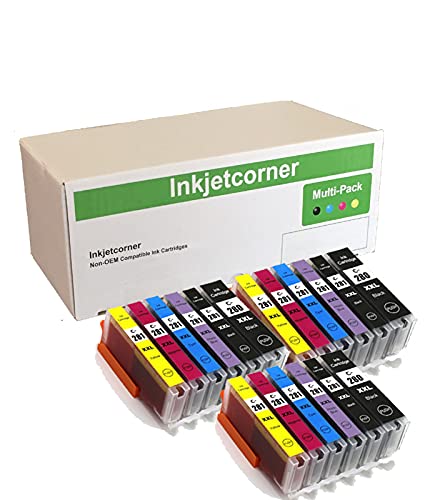 Inkjetcorner Compatible Ink Cartridges Replacement for PGI-280XXL CLI-281XXL for use with TS8322 TS8320 TS9120 TS8120 TS8220 Printer (18-Pack)