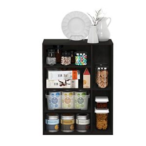 Furinno Andrey 4-Tier Multipurpose Storage Shelf, Espresso