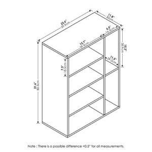 Furinno Andrey 4-Tier Multipurpose Storage Shelf, Espresso