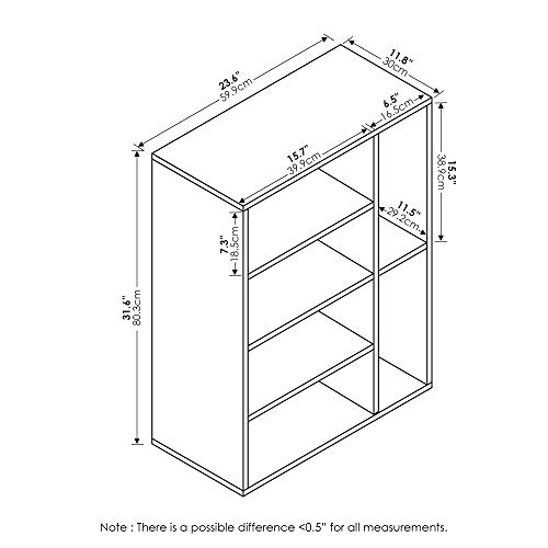 Furinno Andrey 4-Tier Multipurpose Storage Shelf, Espresso