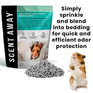 SCENT AWAY | Small Animal Bedding Deodorizer | 100% Natural & Fragrance Free, Non-Toxic Pet Odor Eliminator for Home | Active Carbon & Zeolite Extends Pet Bedding Life | Deodorizer for Pets 3qt. 2.84L