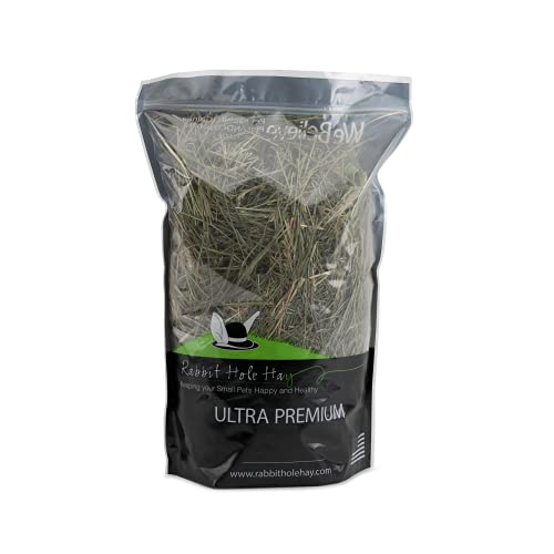 Rabbit Hole Hay Ultra Premium, Hand Packed Mountain Grass for Your Small Pet Rabbit, Chinchilla, or Guinea Pig (12oz)