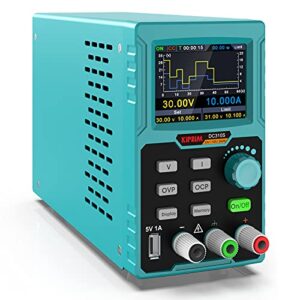 programmable dc power supply (0-30 v 0-10 a) 110v input high precision 4-digit multiple protection with pc software and usb charging