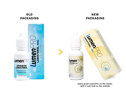 LumenPro Pet Eye Drops - Advanced Vision Support Eye Drops for Dogs with Cataracts - Lanosterol Eye Drops with Antioxidants +NAC Solution - Cataract Drops for Dogs, Cats, Horses, Rabbit (10ml)