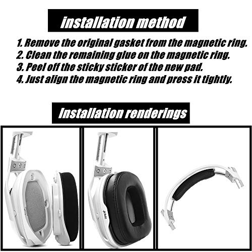 A40 TR 1 Set Replacement Ear Cushion Earpads Foam Headband Compatible with Astro A40 TR Gaming Headset Cover Repair Parts