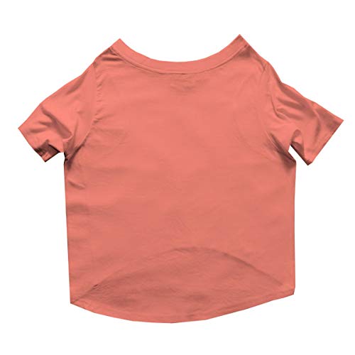 Ruse- Basic Summer Dog T-Shirt Solid Pets Crew Neck Half Sleeves Shirt/Apparel/Clothes/Tees Gift for Dogs(Salmon)/Small (Apso, Shih Tzu etc.)