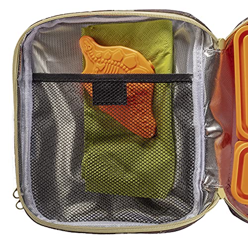 Dino Reusable Hard Ice Pack Set of 3 - Fits Easily Inside Kids Lunch Box, Bento or Insulated Bag - Long Lasting, Slim, Lightweight Design - Cool Freezer Packs Keep Food Cold For Hours - Back To School