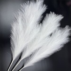 hrong white pampas grass decor tall fluffy-40〞faux grass decor- 63 branch 3 pcs 220g pampas for room kitchen farm wedding christmas decor