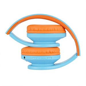 PowerLocus Kids Headphones Over-Ear, Bluetooth Wireless Headphones for Kids,with Microphone, Safe 85DB Volume Limited, Foldable with Carry Case, Audio Cable, Micro SD mode for Online Classes,PC,Phones