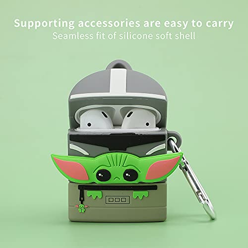 hnspice Compatible with Airpods1&2 Case Cover, 3D Cute Cartoon Funny Fun Backpack Design,Stylish Chic Character Skin Keychain Kits, Stylish Girl Child Teen boy Airpods case (Backpack)