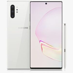 samsung galaxy note 10+ note10 plus n975u 256gb android smartphone, aura white, t-mobile locked (renewed)