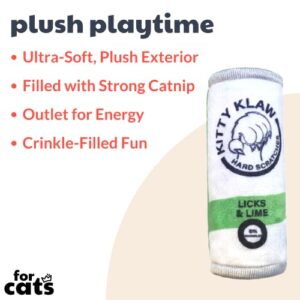 Huxley & Kent H&K Cat Toy | Kitty Klaw Licks & Lime | Plush Cat Toy with Catnip Inside | Funny Realistic Cat Gift | Fun, Durable, and Safe Cat Toys