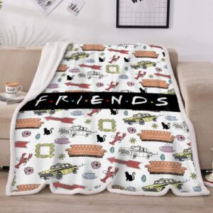 lovinsunshine friends merchandise blanket women tv show blankets friends tv show sherpa blanket friends tv show blankets friends gifts tv show blanket for couch bed 50x60 -