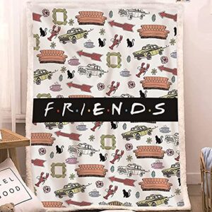 LOVINSUNSHINE Friends Merchandise Blanket Women Tv Show Blankets Friends Tv Show Sherpa Blanket Friends Tv Show Blankets Friends Gifts Tv Show Blanket for Couch Bed 50x60 -