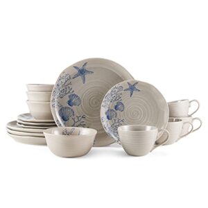 pfaltzgraff southport 16 piece dinnerware set, service for 4, cream