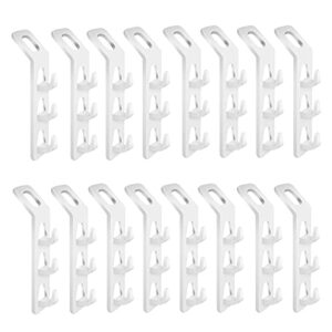 ismeally multi-function cascading clothes hanger hooks multi-layer cabinet clothes connection folding storage clothes rack hanger organizer for closet organizer (16pcs)