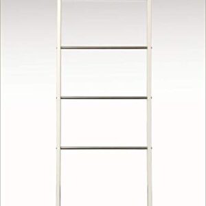 Asta Metal Towel Ladder with 4-Tier Stainless Steel Storage Rungs. Powder-Coated Metal Storage Rack for Bathroom, Bedroom and Laundry Room. B601 (Light Beige)