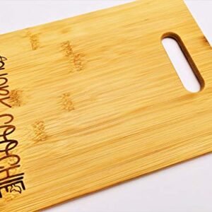 Shark Coochie 8.5"x11" (charcuterie board) Engraved Bamboo Wood Cheese Cutting Board with Handle Butter Board