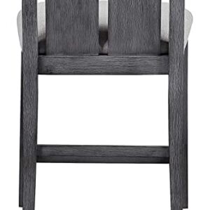 New Classic Furniture Heston Storage Counter Table Set with Two Chairs, 36-Inch, Gray