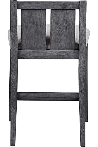 New Classic Furniture Heston Storage Counter Table Set with Two Chairs, 36-Inch, Gray