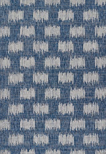 Novogratz by Momeni Villa Turin Blue Indoor/Outdoor Area Rug 2' X 3'