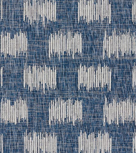 Novogratz by Momeni Villa Turin Blue Indoor/Outdoor Area Rug 2' X 3'