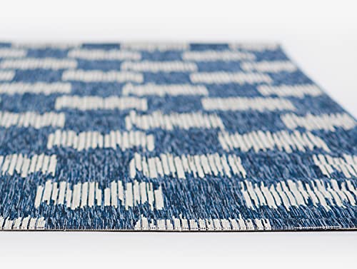 Novogratz by Momeni Villa Turin Blue Indoor/Outdoor Area Rug 2' X 3'