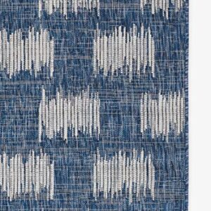 Novogratz by Momeni Villa Turin Blue Indoor/Outdoor Area Rug 2' X 3'