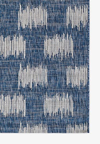 Novogratz by Momeni Villa Turin Blue Indoor/Outdoor Area Rug 2' X 3'