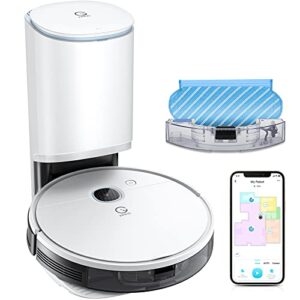 yeedi vac station robot vacuum and mop,self emptying 3 in1,3000pa suction, 200mins runtime with clean schedule,smart mapping and carpest detection,virtual boundary