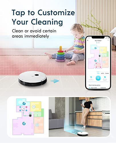 Yeedi vac Station Robot Vacuum and Mop,Self Emptying 3 in1,3000Pa Suction, 200Mins Runtime with Clean Schedule,Smart Mapping and Carpest Detection,Virtual Boundary