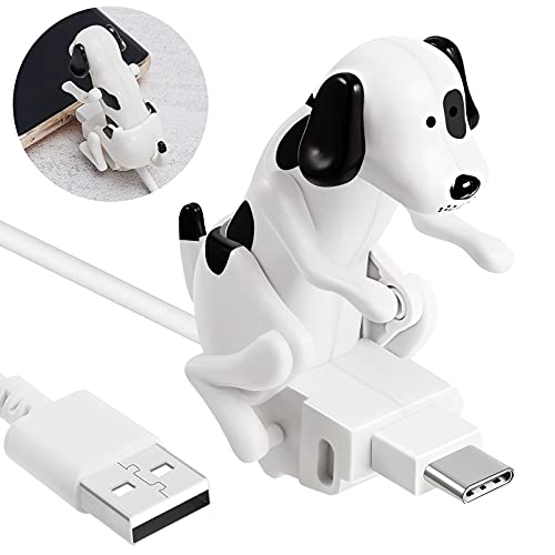 Frienda Dog Charging Cable Dog Smartphone USB Cable Charger USB Data Transmission Mini Humping Dog Cable for USB Charging Cable of Mobile Phones, Only Compatible with Type-C (Spot Style, 1 Pcs)