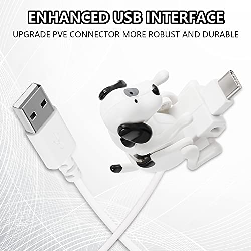 Frienda Dog Charging Cable Dog Smartphone USB Cable Charger USB Data Transmission Mini Humping Dog Cable for USB Charging Cable of Mobile Phones, Only Compatible with Type-C (Spot Style, 1 Pcs)