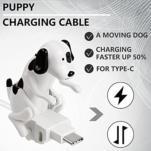 Frienda Dog Charging Cable Dog Smartphone USB Cable Charger USB Data Transmission Mini Humping Dog Cable for USB Charging Cable of Mobile Phones, Only Compatible with Type-C (Spot Style, 1 Pcs)