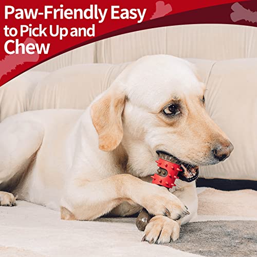 RANTOJOY Tough Dog Toys Aggressive Chew Toys for Large Dogs, Durable Dog Chew Toys for Medium Large Breed, Nylon Rubber Dog Teething Stick Toys Puppy Chewers Dogs Birthday Gift Nearly Indestructible