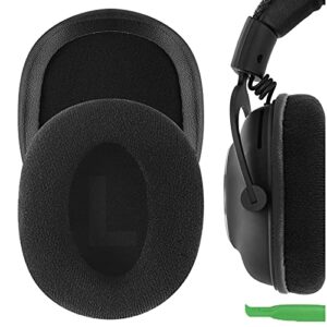 geekria comfort velour replacement ear pads for logitech g pro, g pro x, g433, g233 headphones earpads, headset ear cushion repair parts (black)