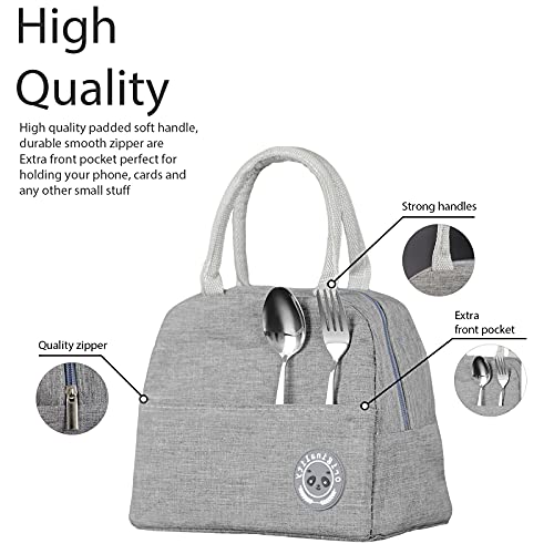 NW Lunch Bag Insulated Lunch Bag Women or Men，Waterproof and Reusable Lunch Box for Women Men OfficeChildrenSchool Picnic，High Capacity Striped Lunch Bags for Women or Men