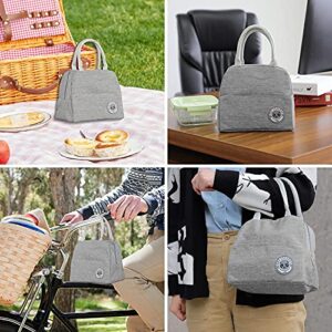 NW Lunch Bag Insulated Lunch Bag Women or Men，Waterproof and Reusable Lunch Box for Women Men OfficeChildrenSchool Picnic，High Capacity Striped Lunch Bags for Women or Men