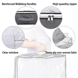 Vieshful 5 Pack 90L Clothes Storage Bags and 3 Pack 75L Underbed Containers，Large Capacity Clothing Organizers for Bedding Blanket Comforter Quilt