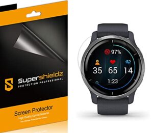 (3 pack) supershieldz designed for garmin venu 2 / venu 2 plus screen protector, (full coverage) high definition clear shield (tpu)