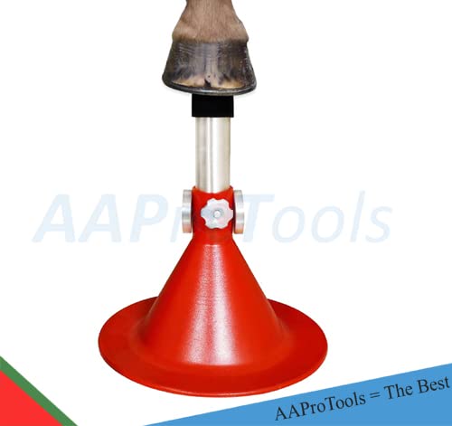 AAProTools Standard Horse Size Hoof Farrier Stand - Red + Hoof Knife