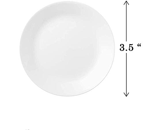 Melamine Plastic Soy Dipping Sauce Dishes, White, Small, Pack of 10, 3.5"