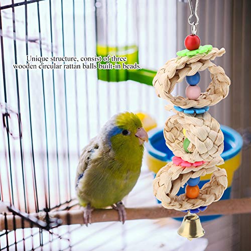 Parrot Chew Foraging Toys Bird Claim Toy Pet Stand Rop for Birds Macaw African Grey Budgie Parakeet Cockatiels Conure