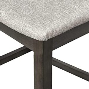 New Classic Furniture Gia Drop Leaf Counter Table with Two Chairs, 42-Inch, 42.25" Set, Grey