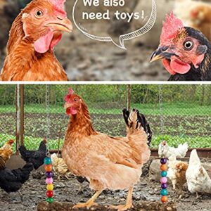 Woiworco 4 Packs Chicken Toys for Hens in Coop, Chicken Xylophone Toy with Mirror, Vegetable Hanging Feeder and Chicken Swing Toys Chicken Supplies Chicken Coop Accessories for Your Chicken Gift