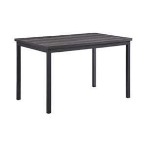 lexicon zahra wood and metal dining table, 48" x 30", gray