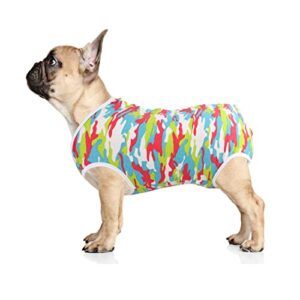 etdane dog diapers sanitary panties physiological period shirts surgical recovery suits for male and female dogs camo/xs