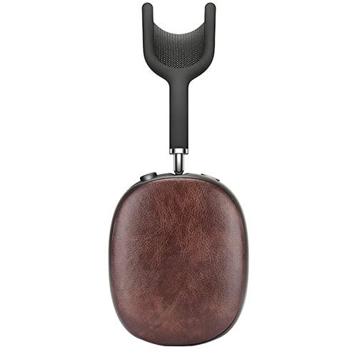 DAYJOY Leather Case Compatible with AirPods Max, Glossy Effect Soft Leather Protective Case Cover for AirPods Max (Brown)