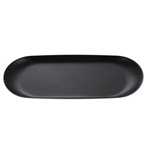 Tvoip 2 Pack Stainless Steel Towel Tray, Metal Storage Tray Dish Plate Tea Candy Tray Cosmetics Jewelry Organizer, Sliver, 7 Inch & 9 Inch (Black)