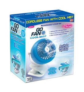 spark innovators go fan cool mist - lithium ion fan w/ built in mister! - as seen on tv